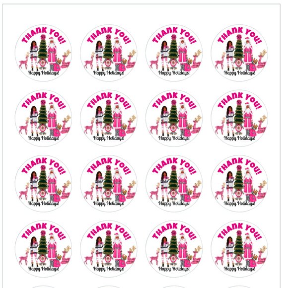 Office | Thank You Stickers Labels Christmas 6 Red Green | Poshmark